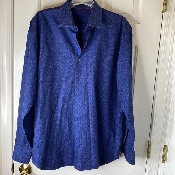 Bugatchi | Shirts | Bugatchi Ogmo Tech Print Stretch Cotton Buttonup ...